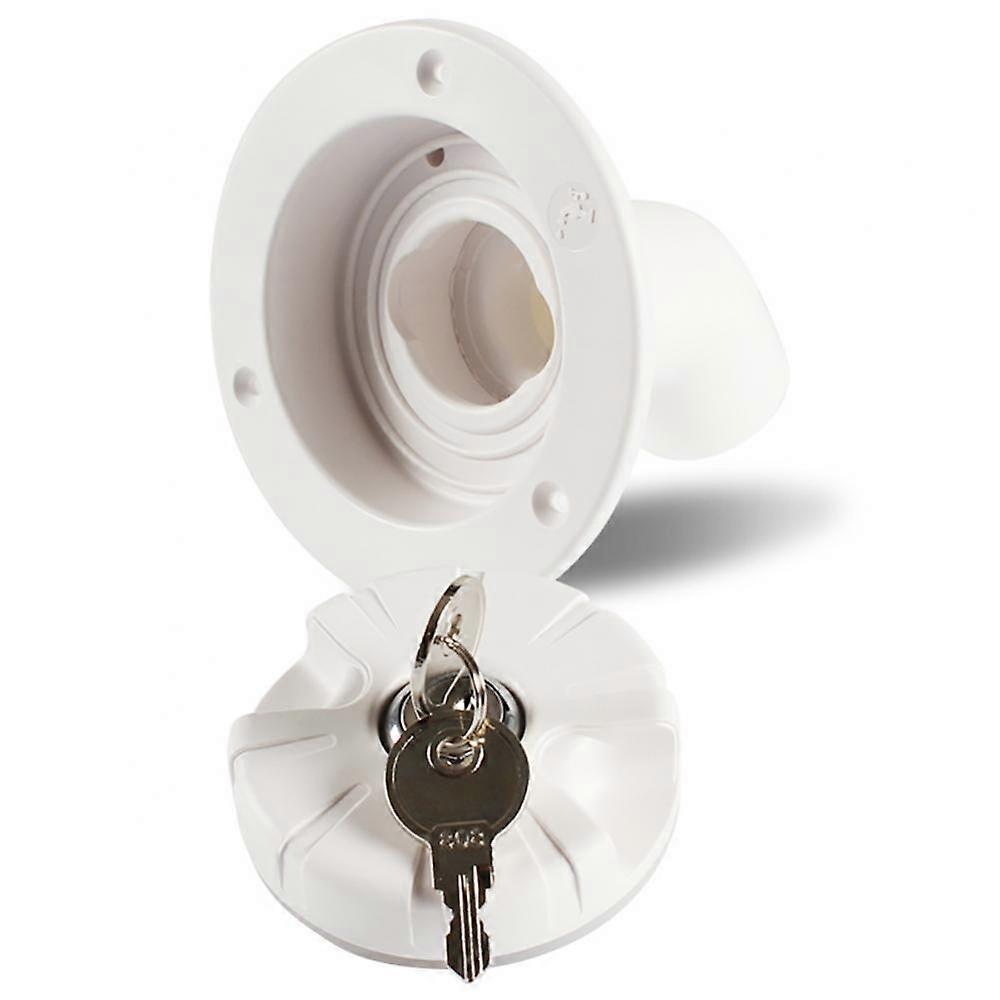 Water Locking Inlet Filler Cap White for Caravan Motorhome Fresh Water ...