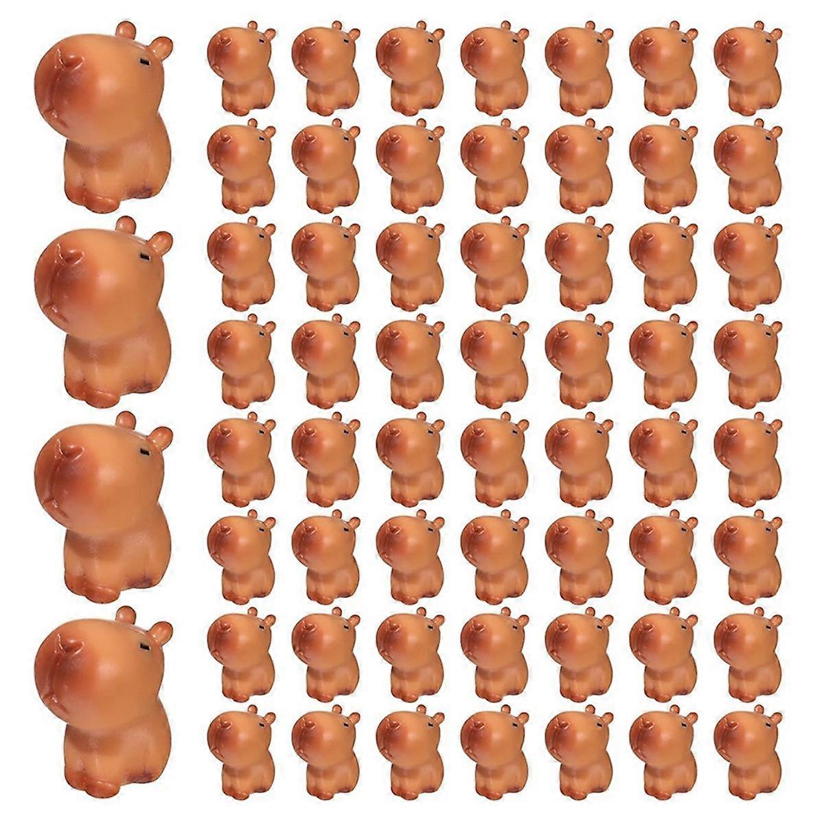 Mini Capybara Resin Statue, Capybara Model Ornaments, Miniature Animals ...