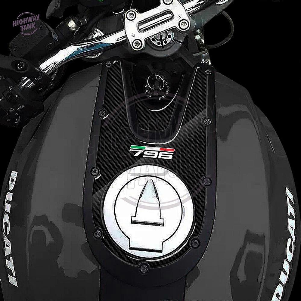 3D Carbon-look Motorcycle Gas Tank Pad Protector Case for Ducati ...
