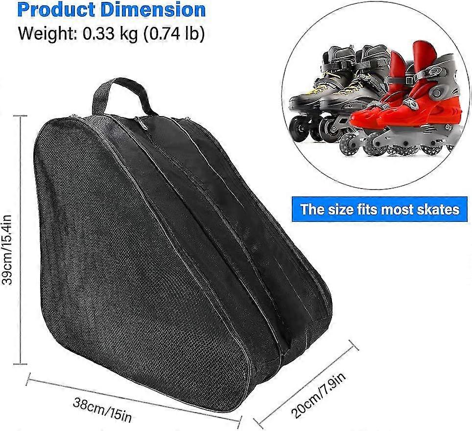 Roller Skate Bag, Breathable Ice/ Inline/ Roller Skate Carry Bag, Shoulder And Top Handle Oxford ...