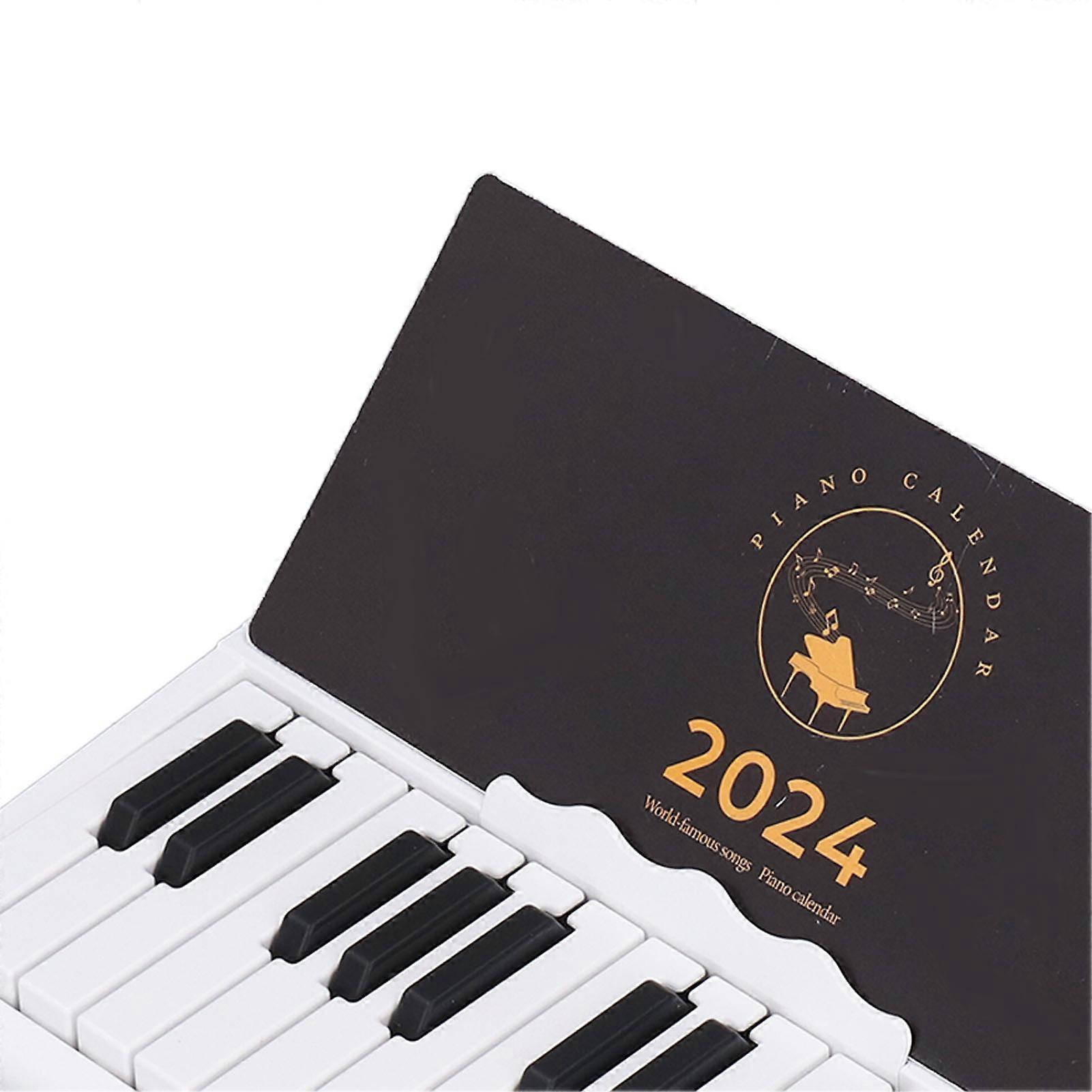 Piano Calendar BT Playable Miniature Piano Desk Calendar Musical ...