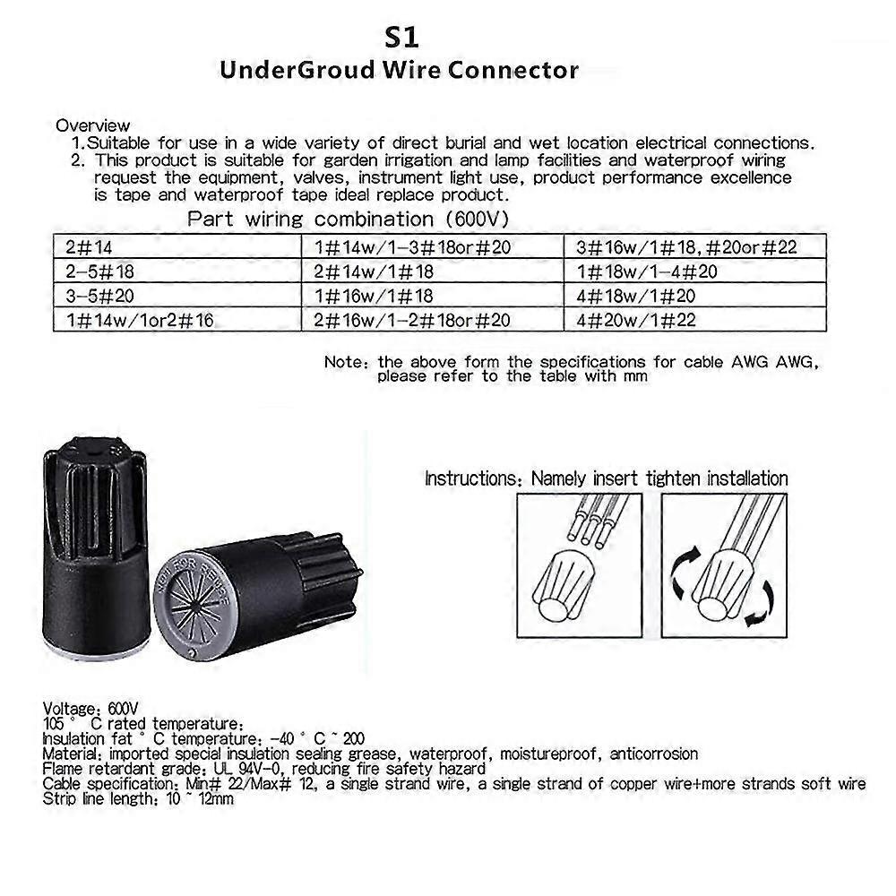 Waterproof Wire Connectors, Grease Cap Outdoor Electrical Wire Cap Nuts ...