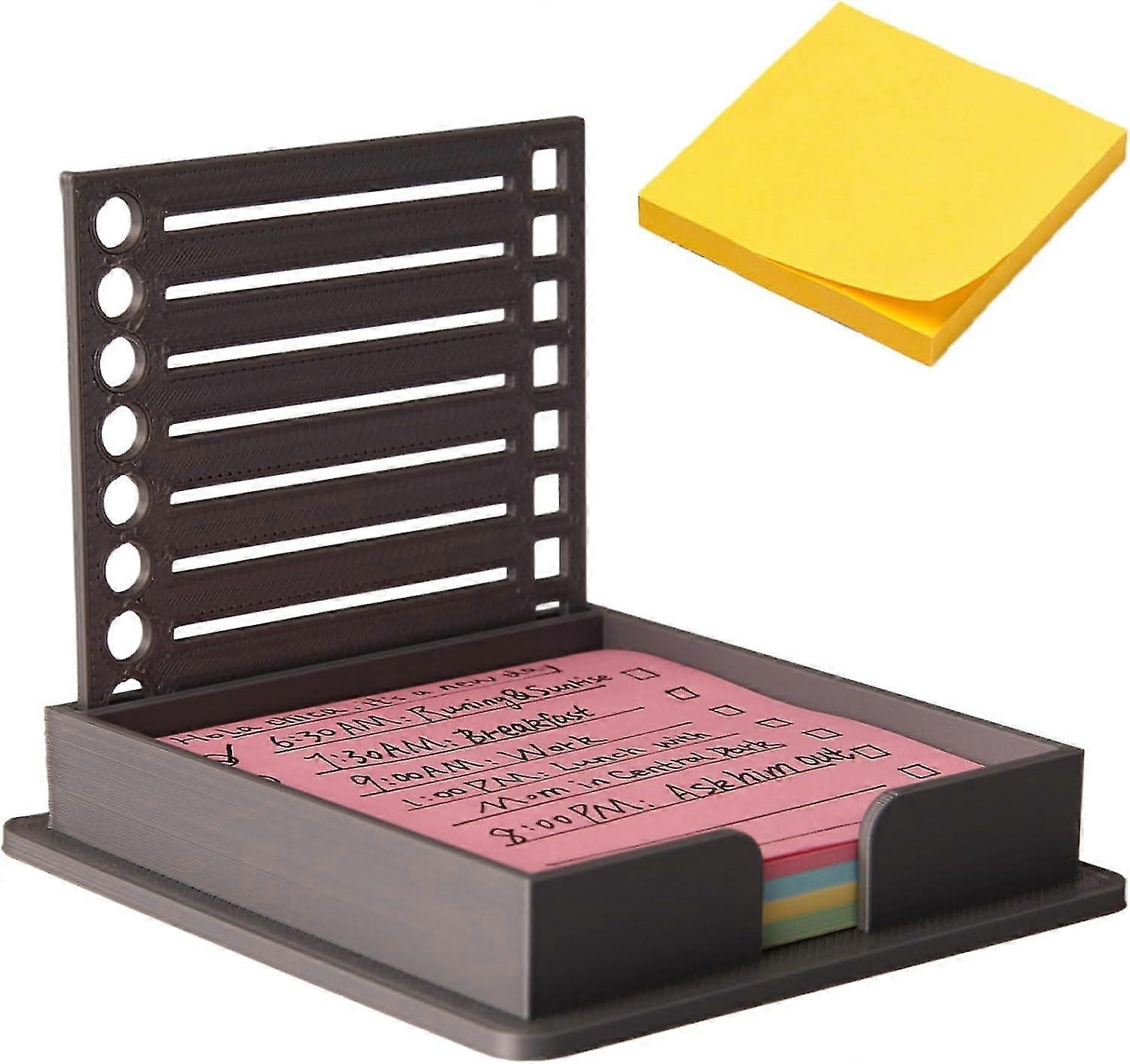 Sticky Note Holder with Stencil, Sticky Note Dispenser Compatible with ...