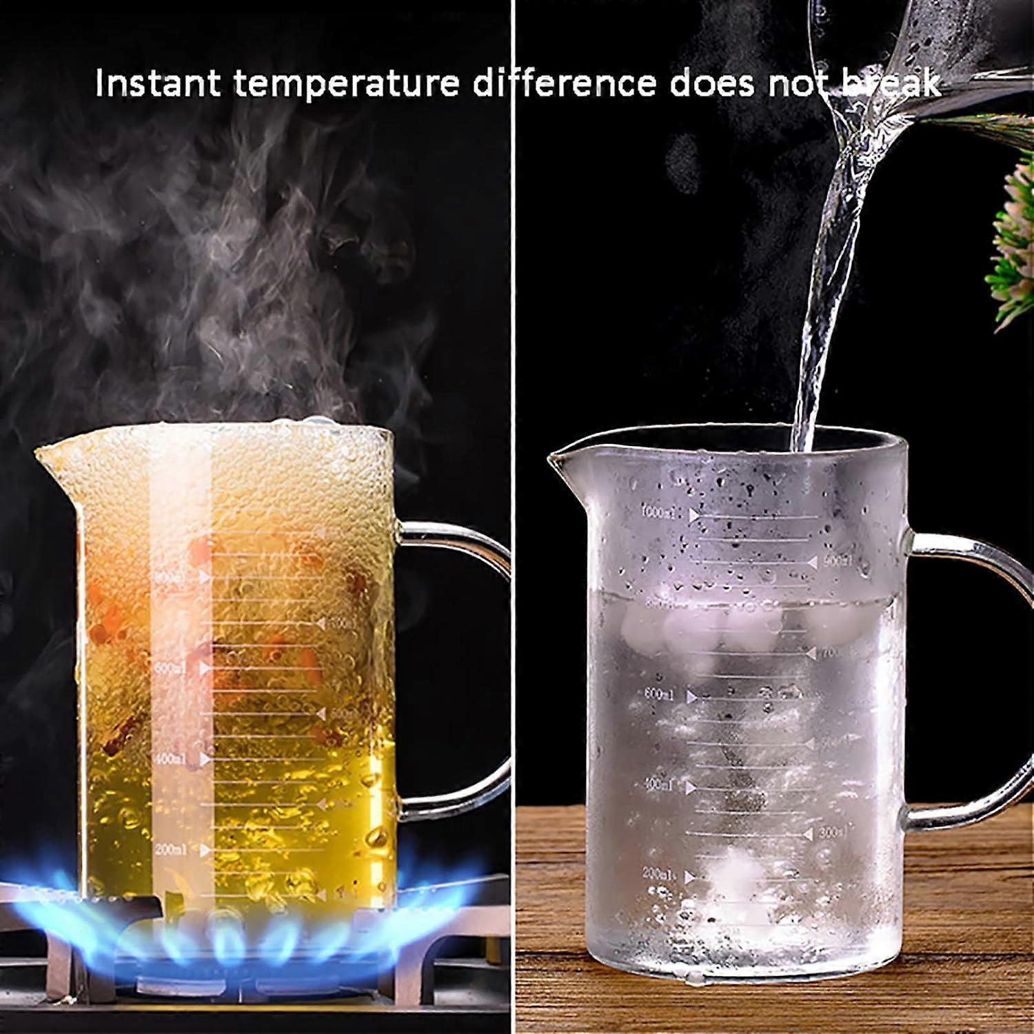 Glass Measuring Jug , Kitchen Lab Clear Easy to Read Measurements ...