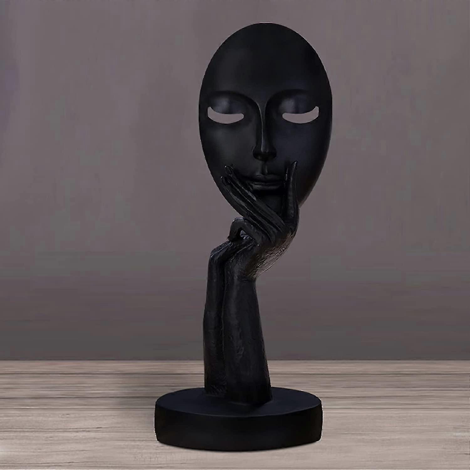 Modern And Simple Woman Face Statues Thinker Lady Sculpture Figure ...