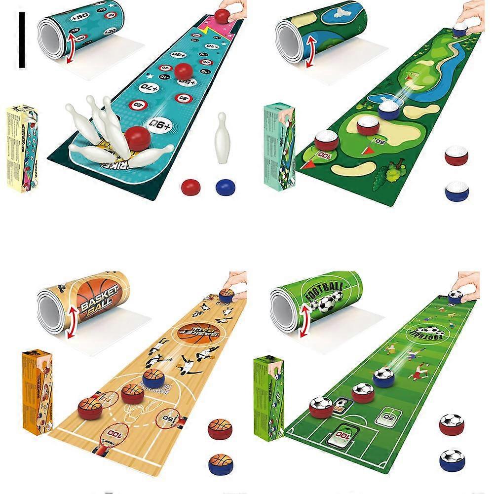 Portable Desktop Curling Ball Toy Educational Toy Shuffleboard Board ...
