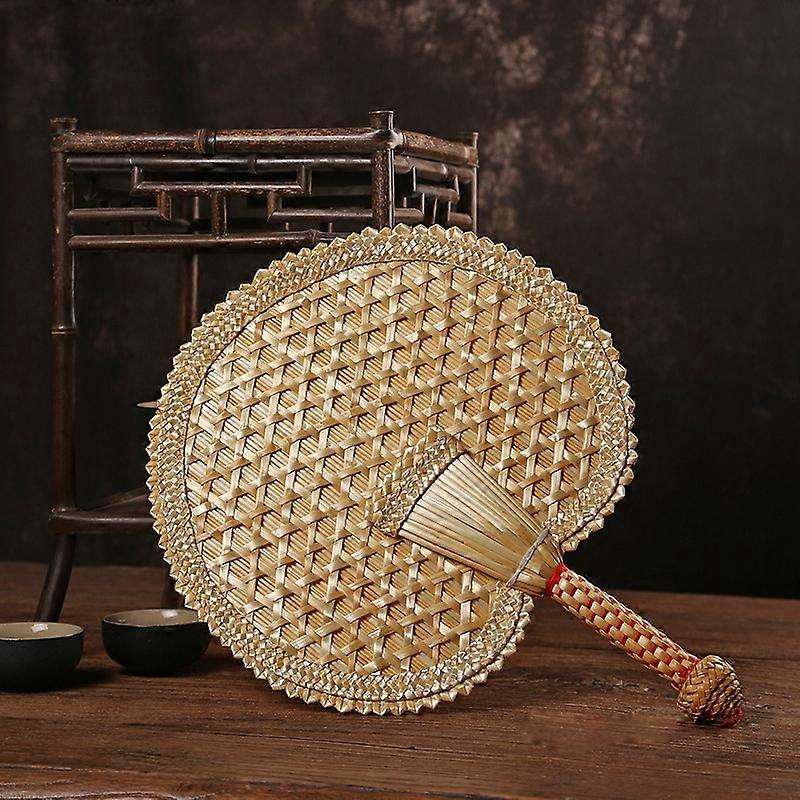 Hand-Woven Woven Straw Hand Fan Old Summer Natural Hand Fan ...