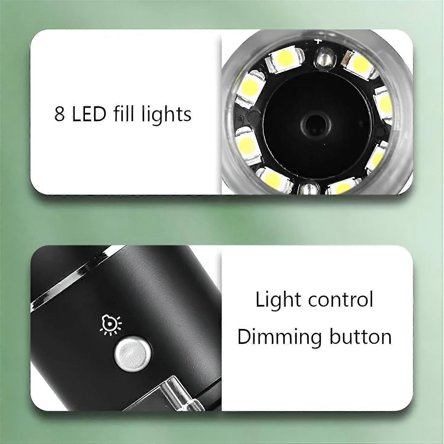 Portable Digital Microscope for Android, USB 50X to 1600X 8 LED ...