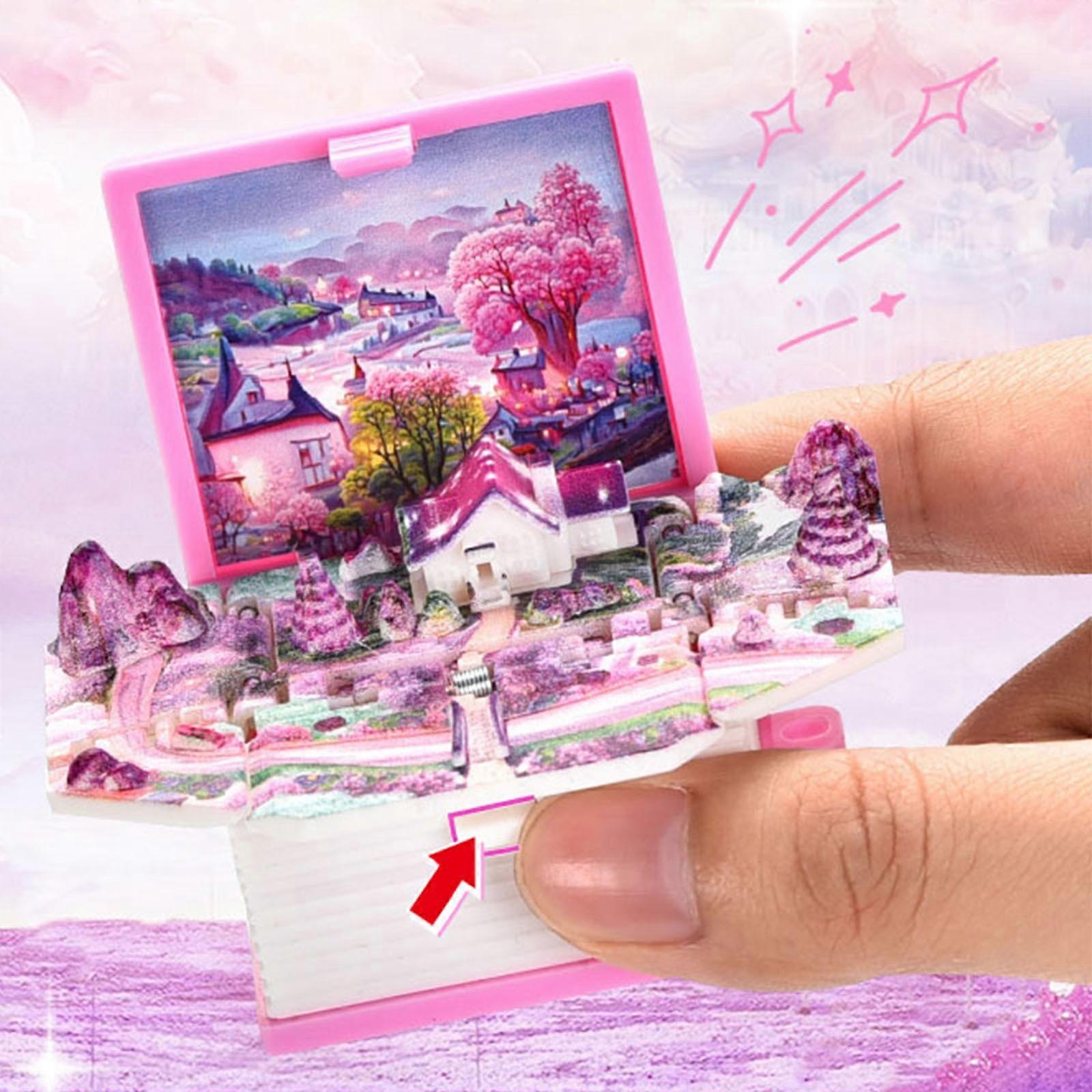 Pink magnetic tiles Magical Keychain Fidget Keychain For Kids Backpack ...