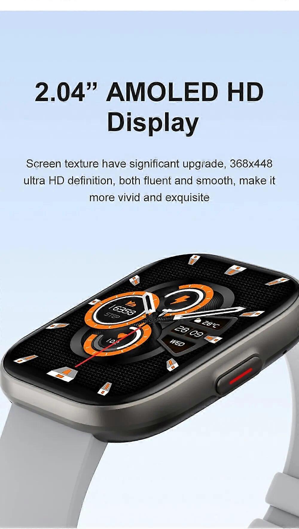 COLMI P68 Smartwatch 2.04'' AMOLED Screen 100 Sports Modes 7 Day ...