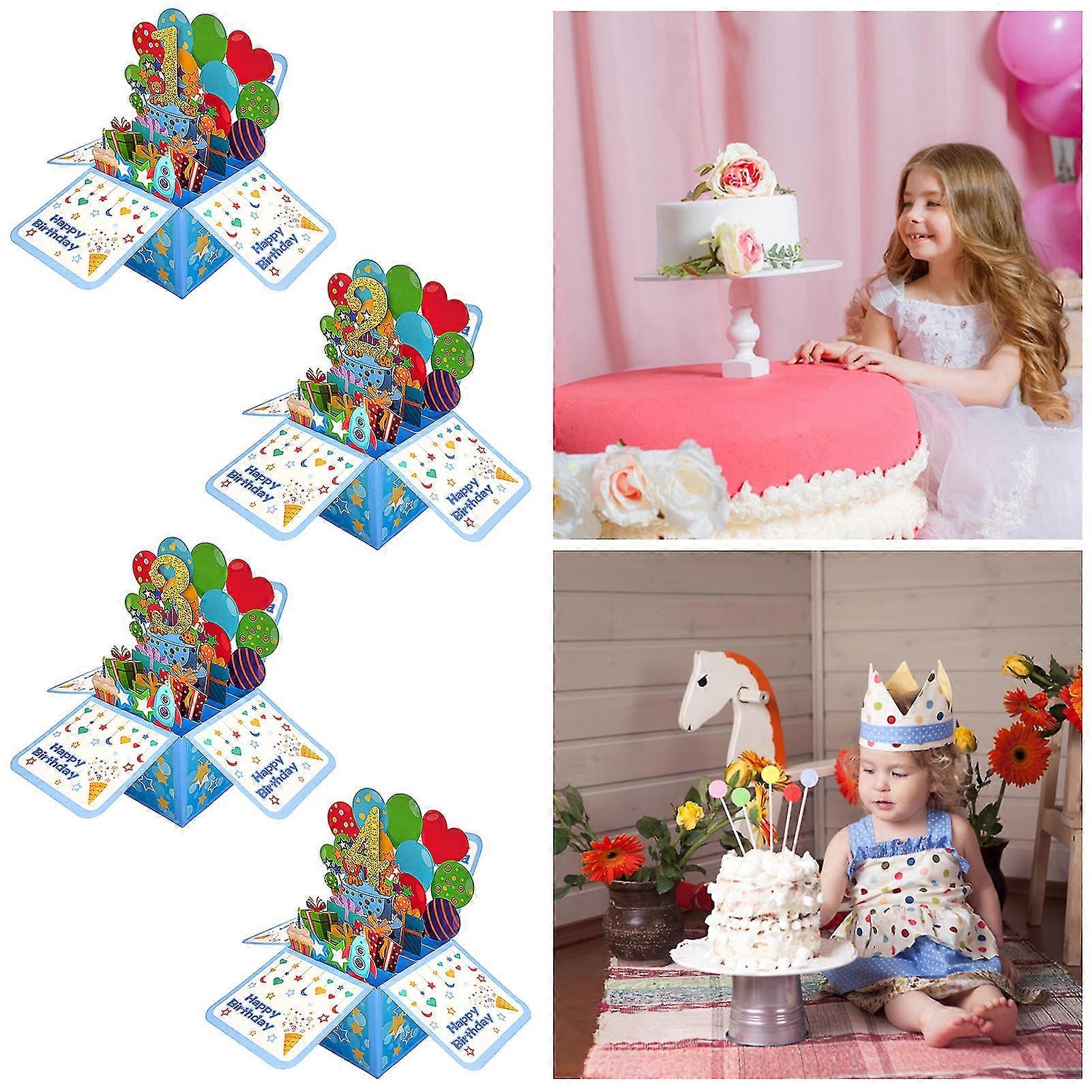 Birthday Greeting Card Foldable 3D Three-dimensional Design Happy ...