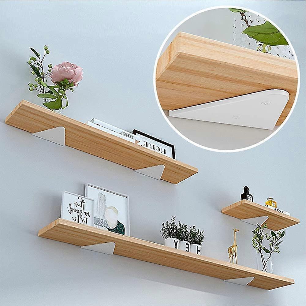 2Pcs Shelf Brackets Shelf Brackets Floating Metal Triangle Wall Shelf ...