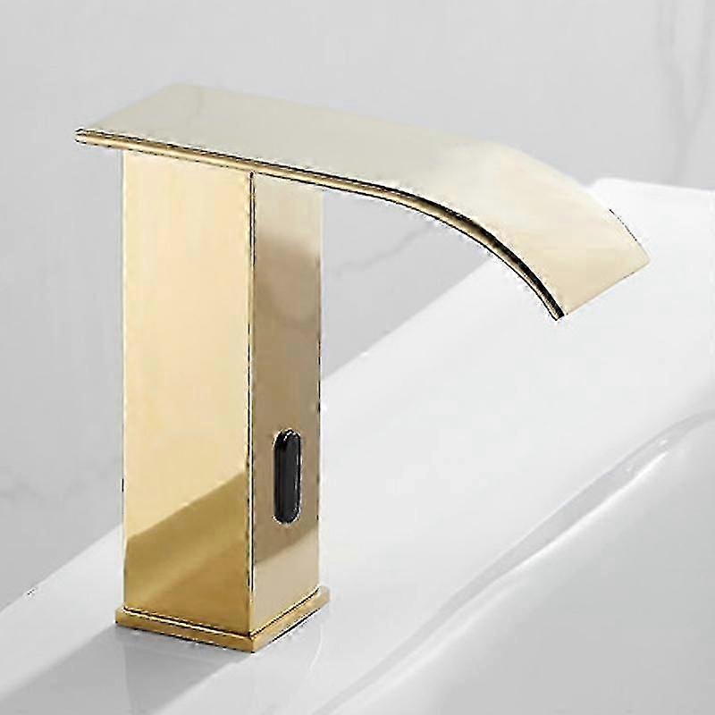 Smart Automatic Motion Sensor black Gold bathroom Water Tap Electric ...