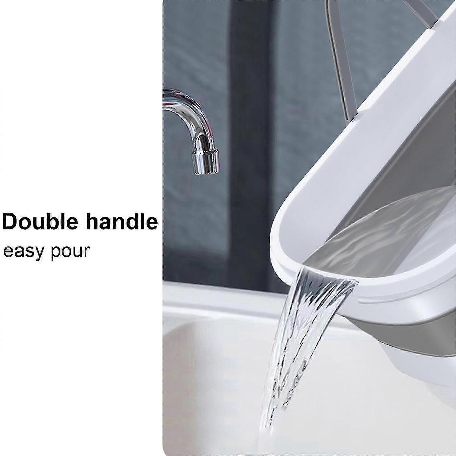 Large Flat Mop Cleaning Bucket, Large Flat Mop Floor Mop Large Foldable ...