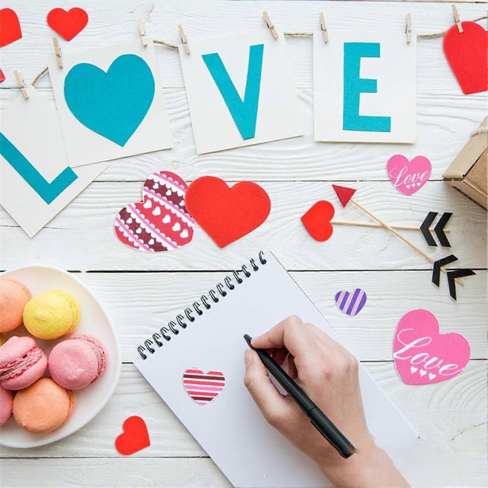 Valentines Day Heart Foam Stickers Self Adhesive Foam Stickers Decals ...