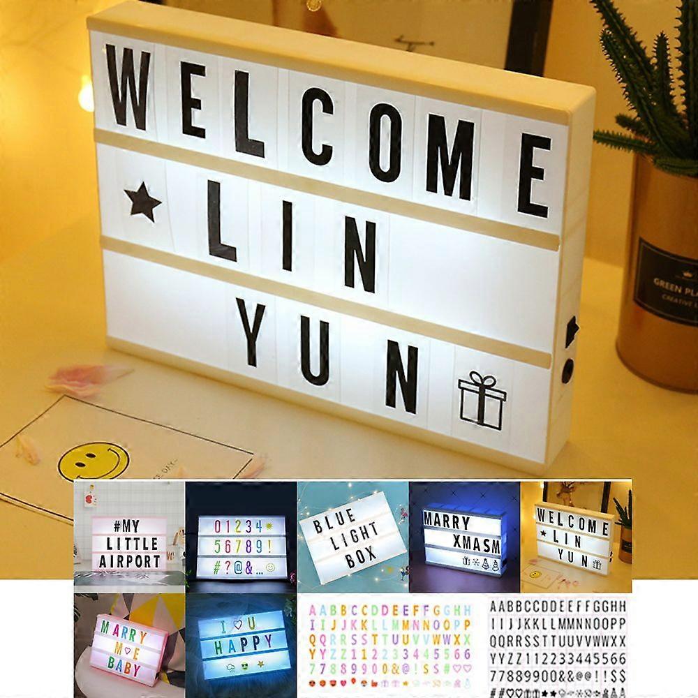 LED Night Light Box Size A4 A5 A6 Colorful Or Black Letter/Number ...
