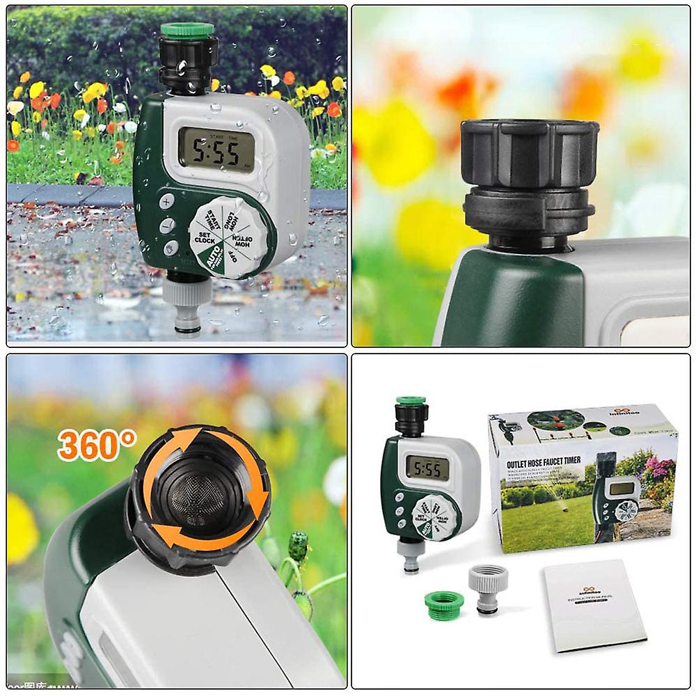 Digital Water Timer, Watering Clock Waterproof Lcd Display Digital ...