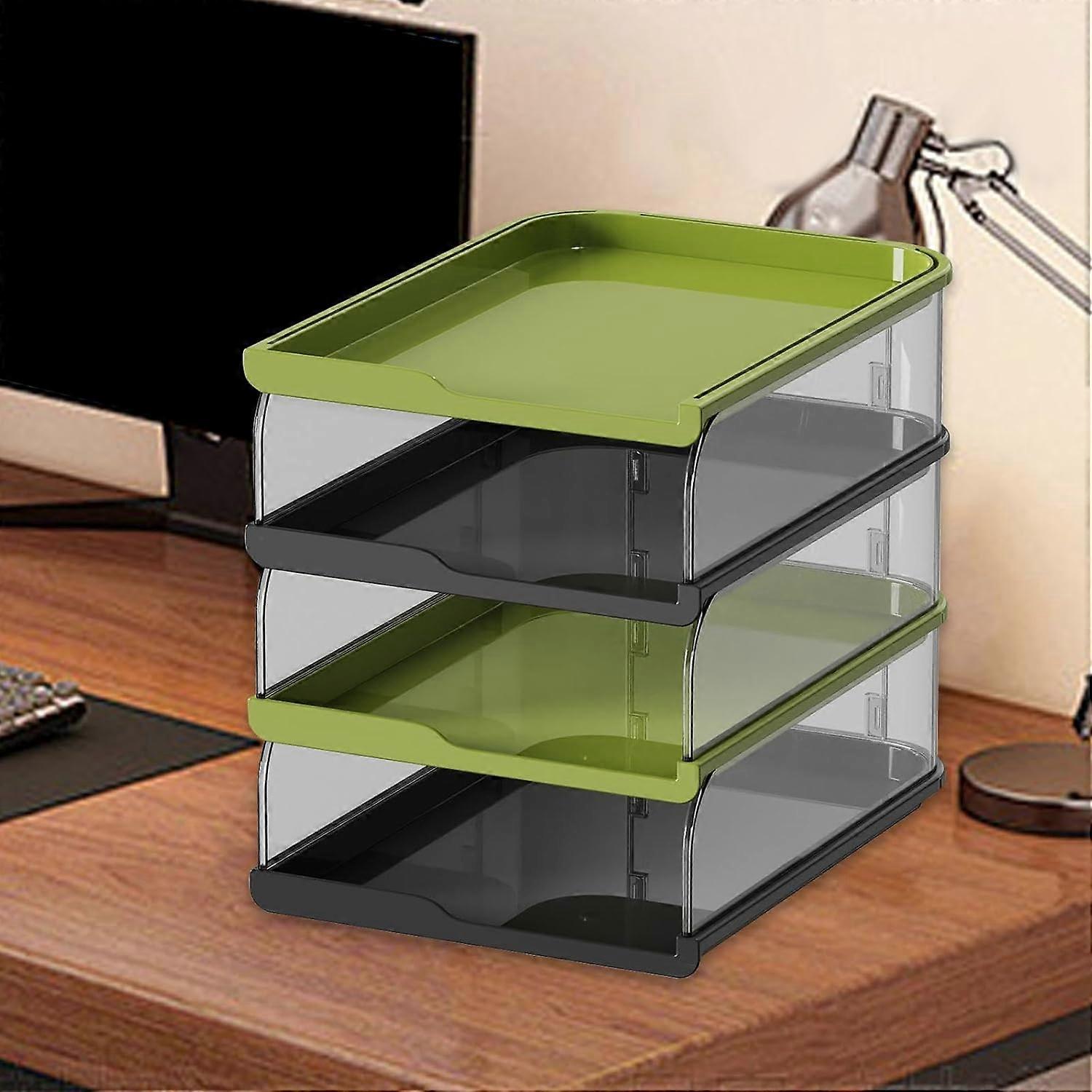 Desktop File Sorter Organizer A4 Document Holder with 4-Tier Rack ...