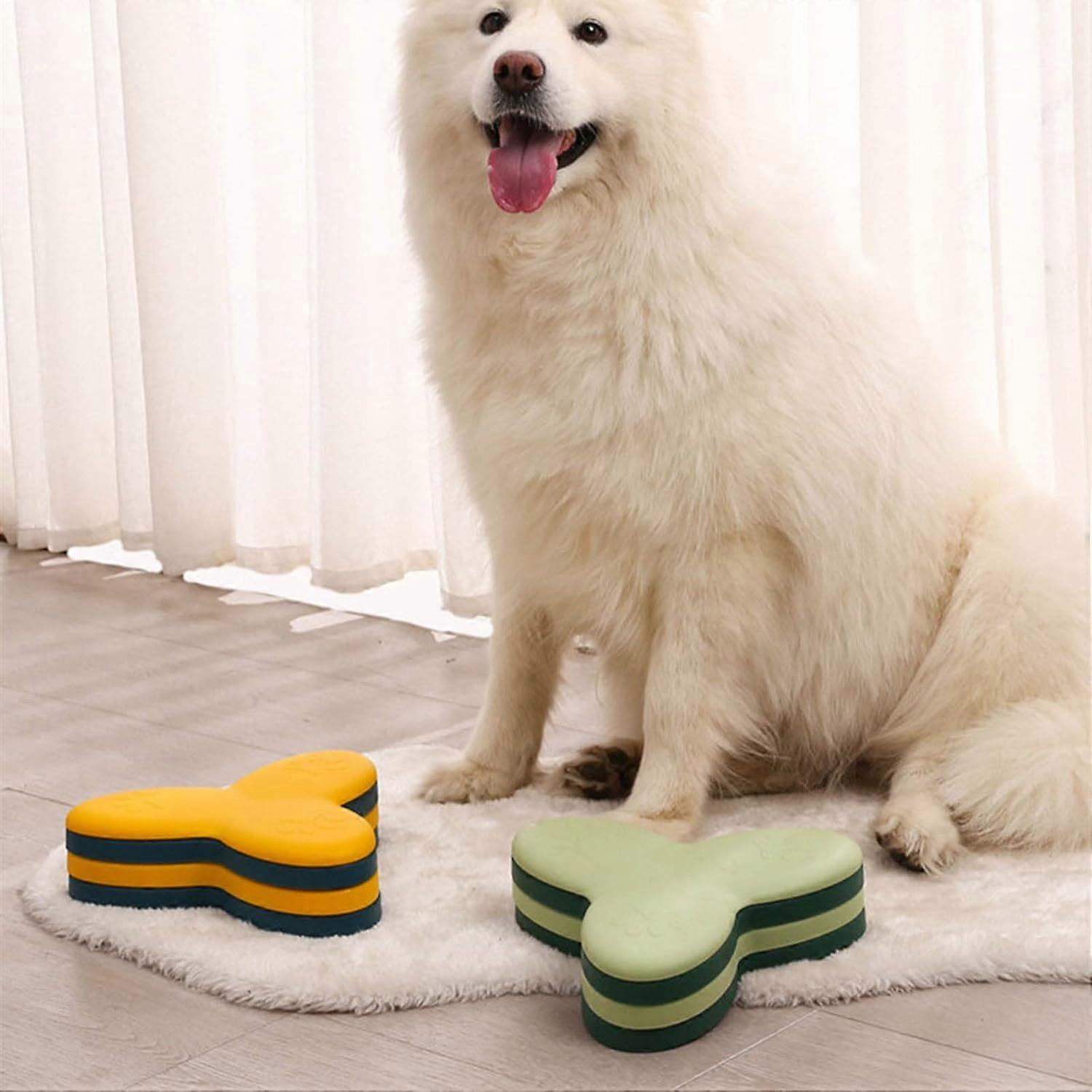 Interactive Slow Feeder Dog Treat Dispenser, Rotating Snack Toy for ...