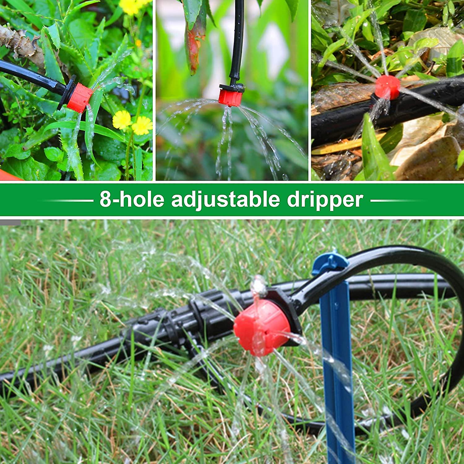 200pcs Adjustable Irrigation Dripper, 1/4'' Drip Irrigation System ...