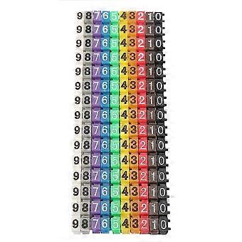 Digital Tube Number Label Cable Number Label Colorful Tube Cable Marker ...