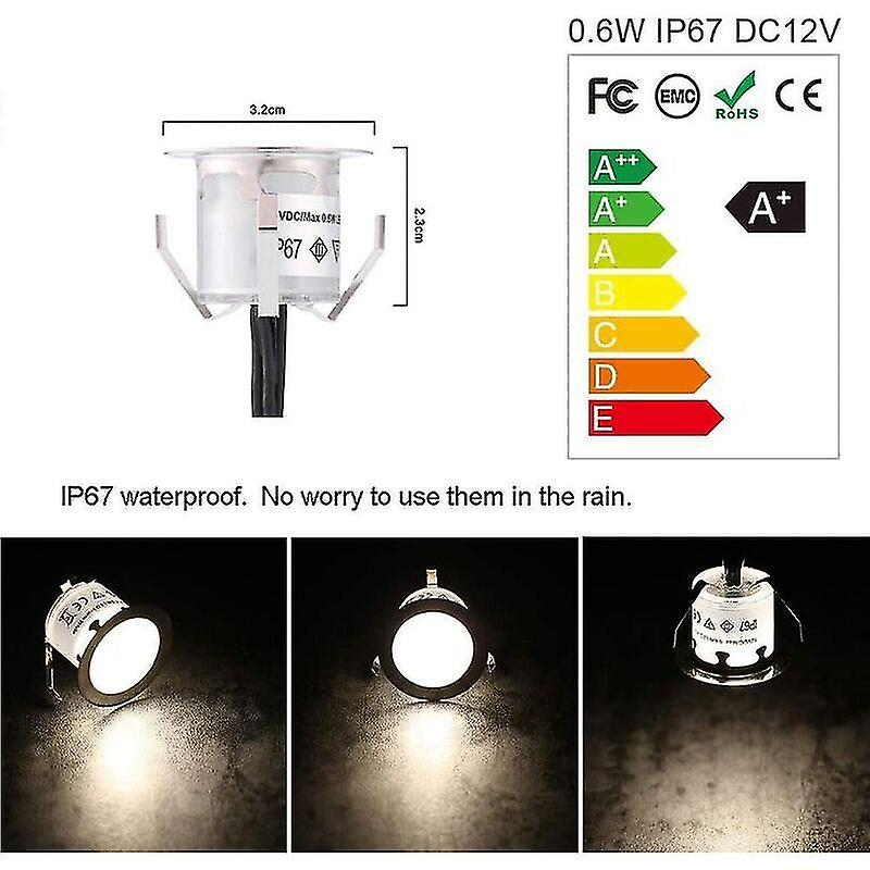Litzee Kit D'clairage De Pont Led Encastr Dans La Lumire De Paysage Extrieur Au Sol Ip67 Basse ...
