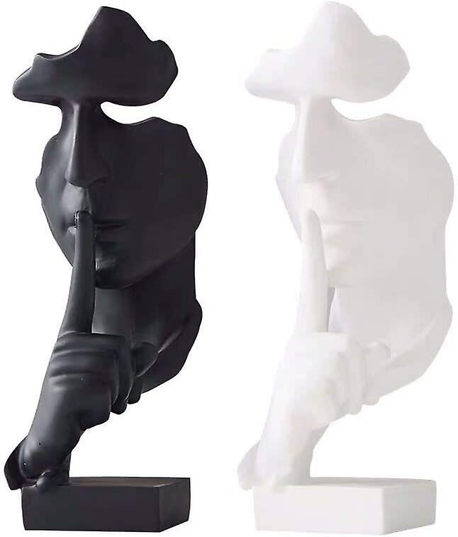 Creative Abstract Men Figurine Sculptures, Keep Silence Statue, Thinker ...