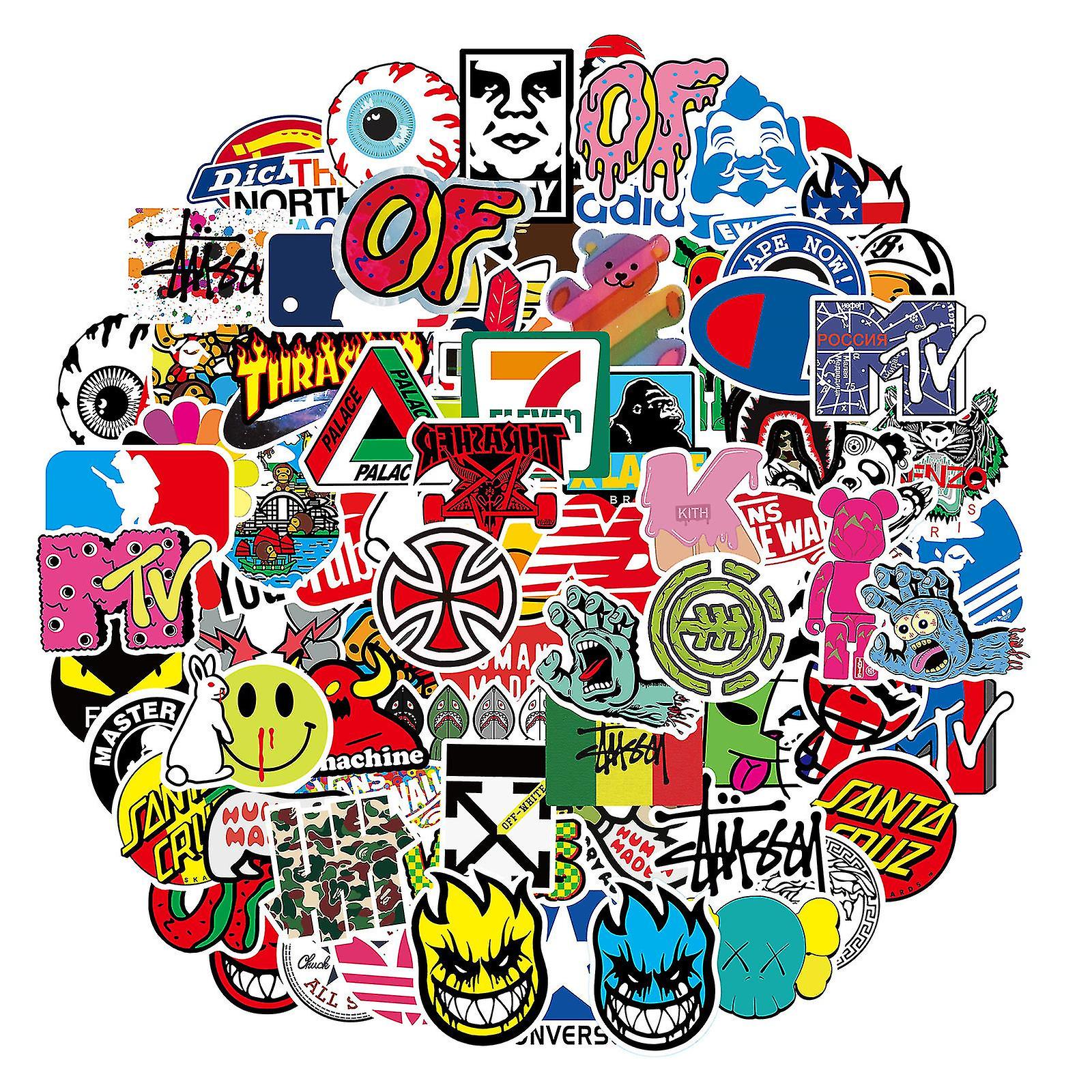 Cool Sticker Pack 101pcs Fashion Stickers For Laptop Motorcycle Bike ...