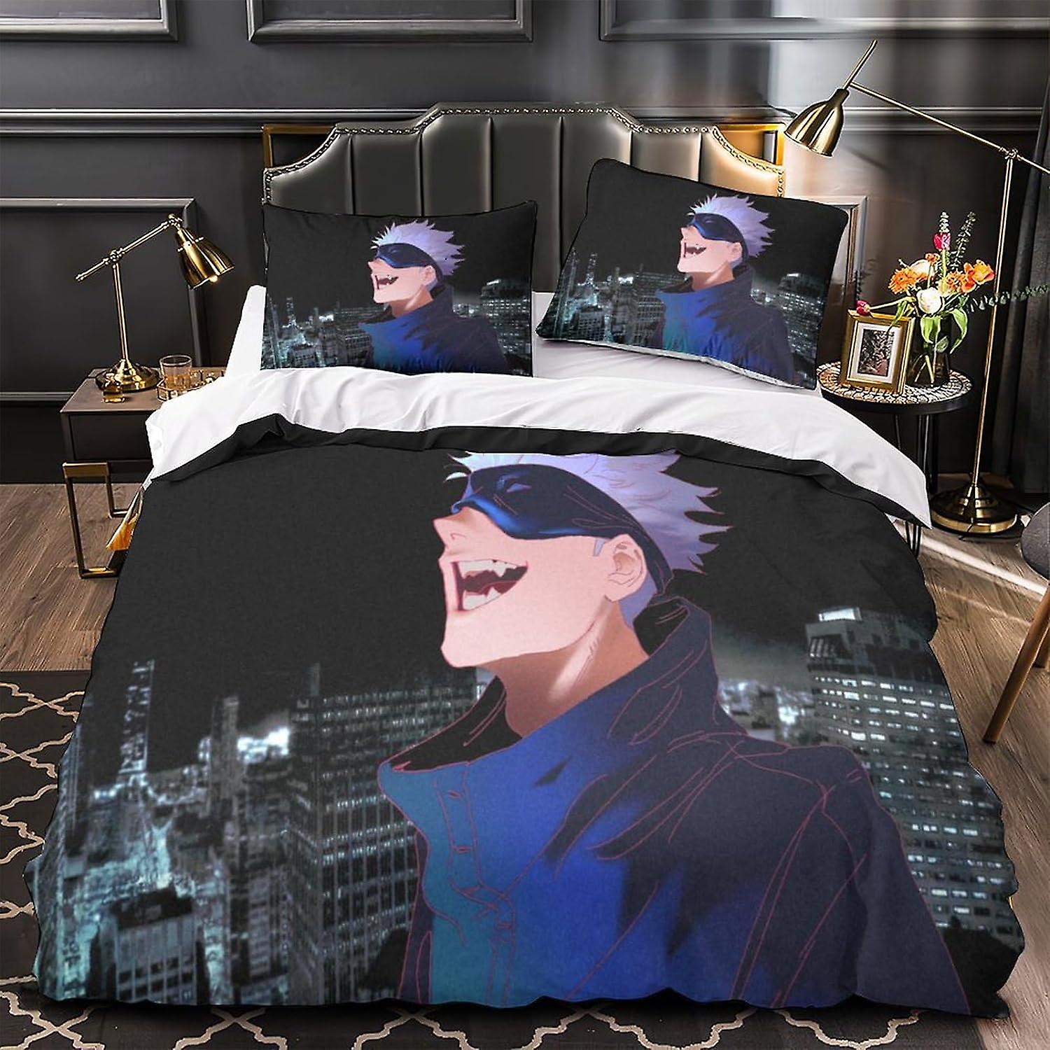 Anime Satoru Gojo 3D Print Bedding Set,Duvet Cover Set for Kids Boys ...