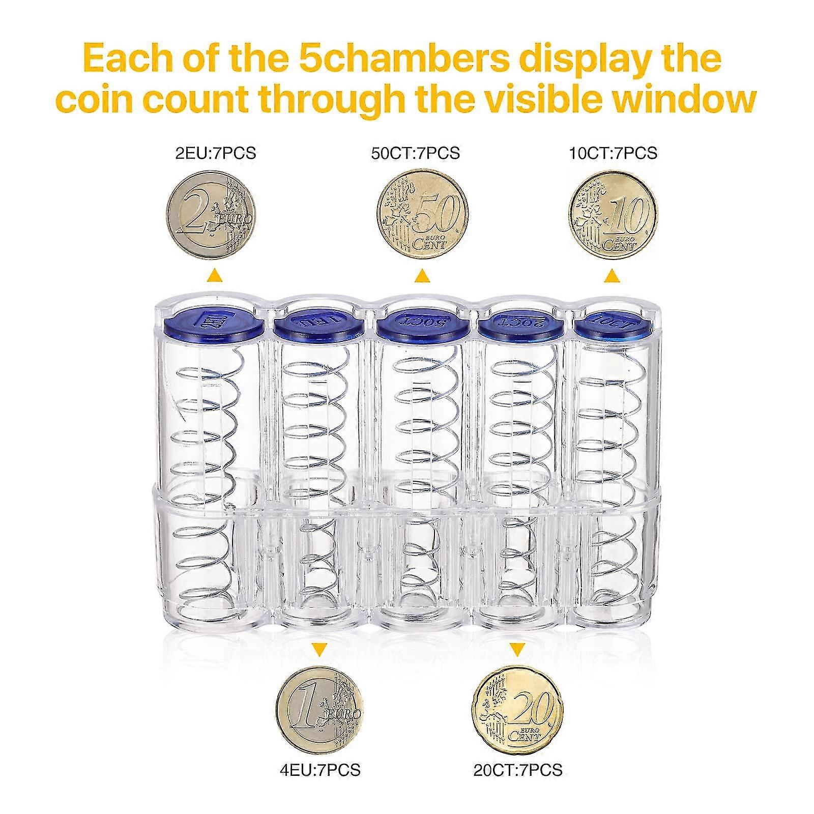 Coins Plastic Storage Box Coin Dispenser Sorter Easy Change Purse for ...