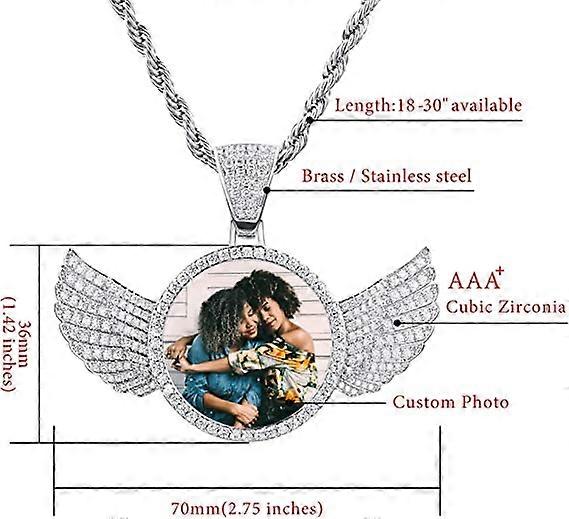 Personalized Hip Hop Memory Pendant Necklace Custom Picture Text ...