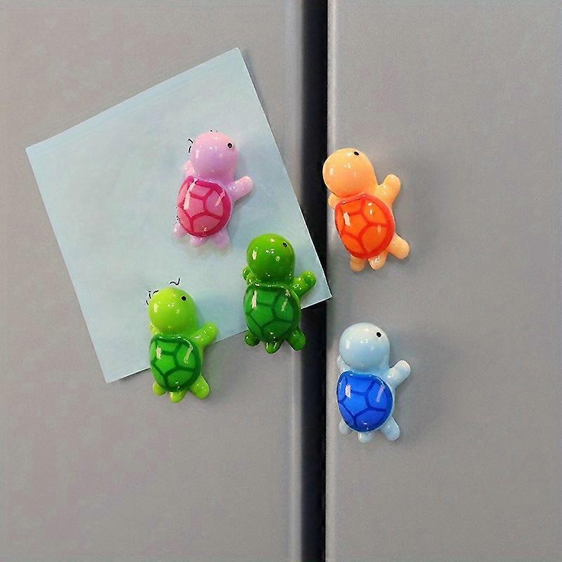 5/10pcs Oval-Shaped Cartoon Turtle Refrigerator Magnets - Adorable ...
