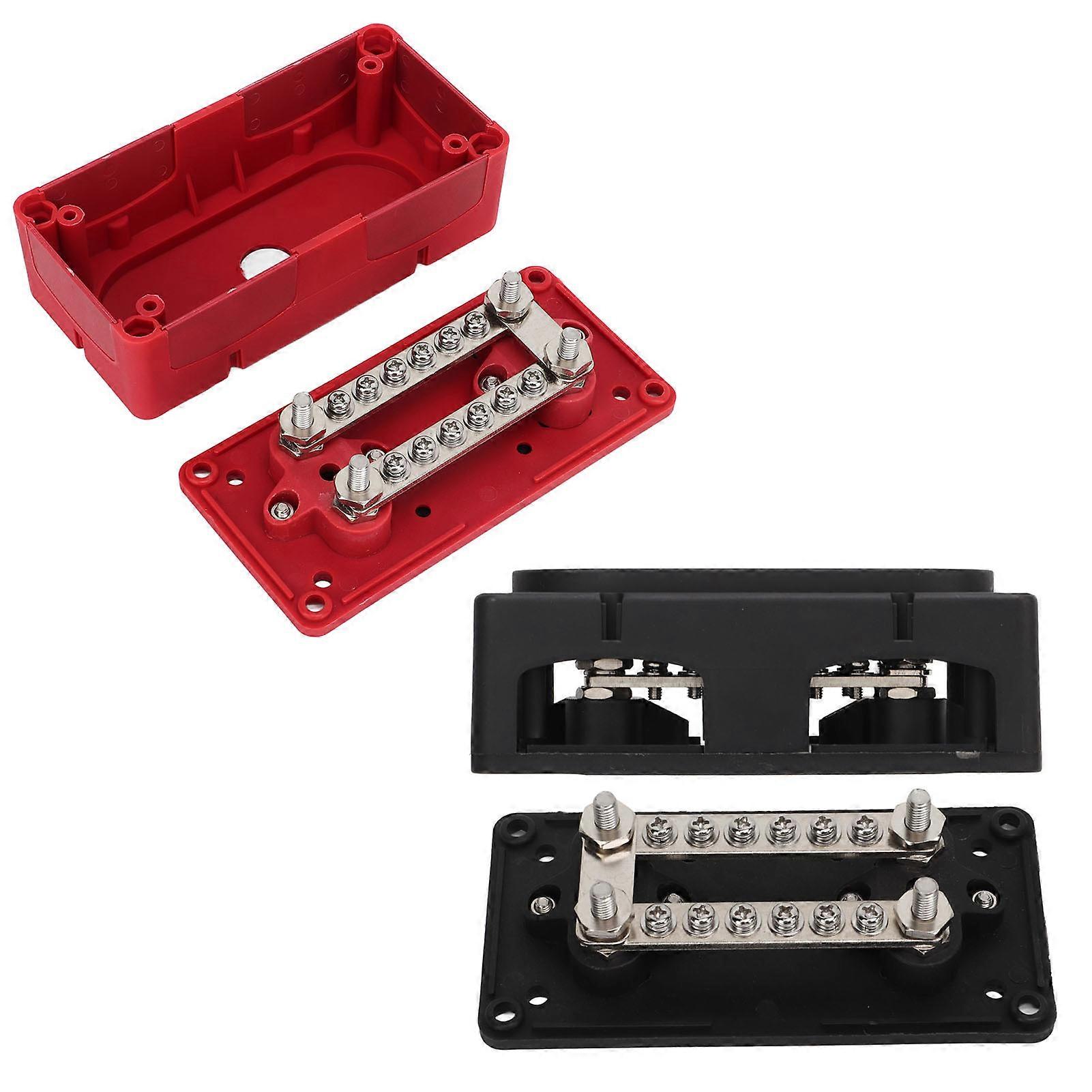 2PCS Heavy Duty Bus Bar Box Module with Cover DC48V 100A Flame ...