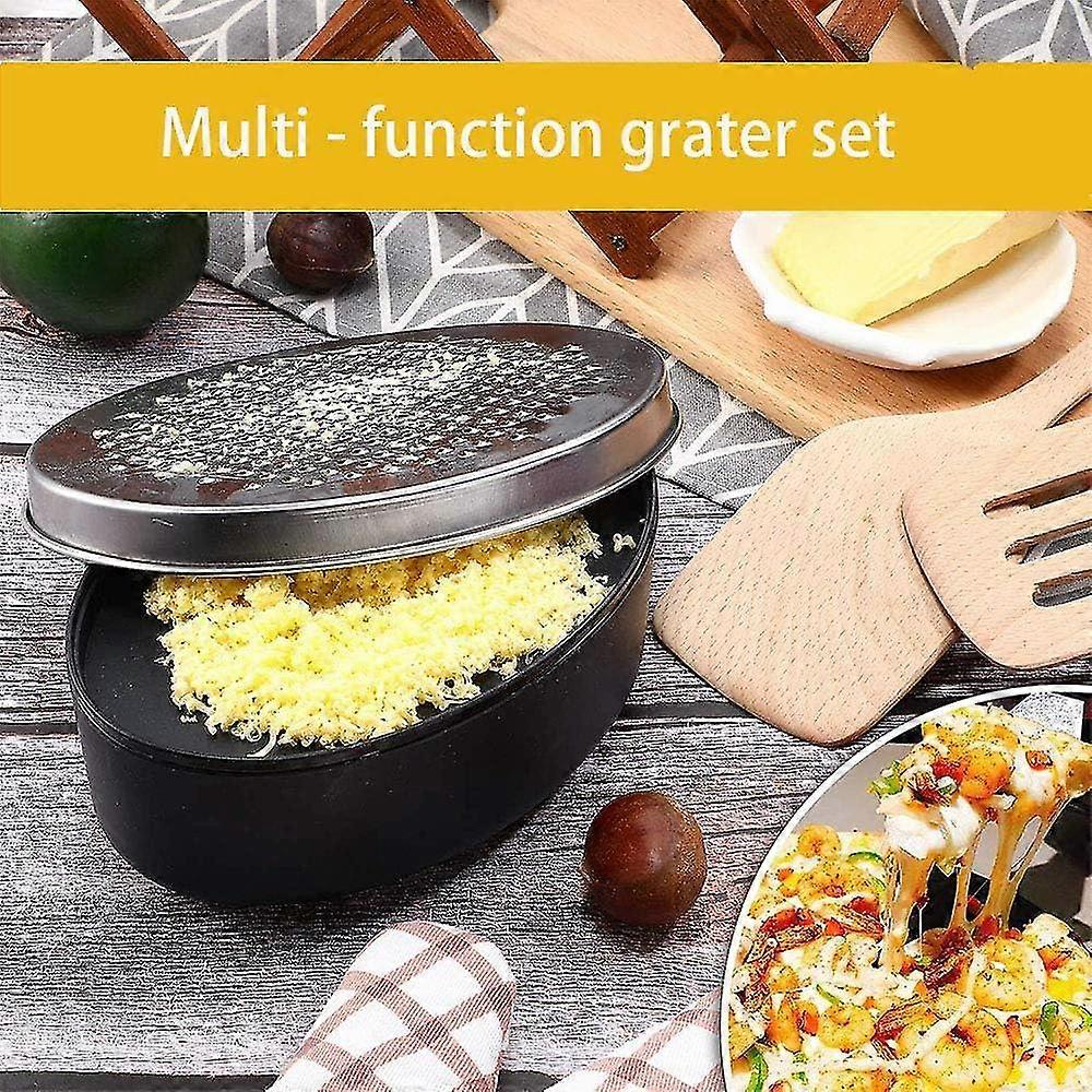 Cheese Grater with Food Storage Container and Lid Vegetable Chopper ...