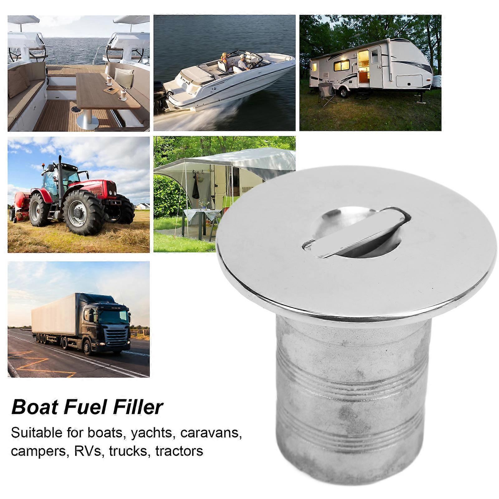 Boat Diesel Deck Filler with Cap 50mm 316 Stainless Steel Fuel Fill for ...