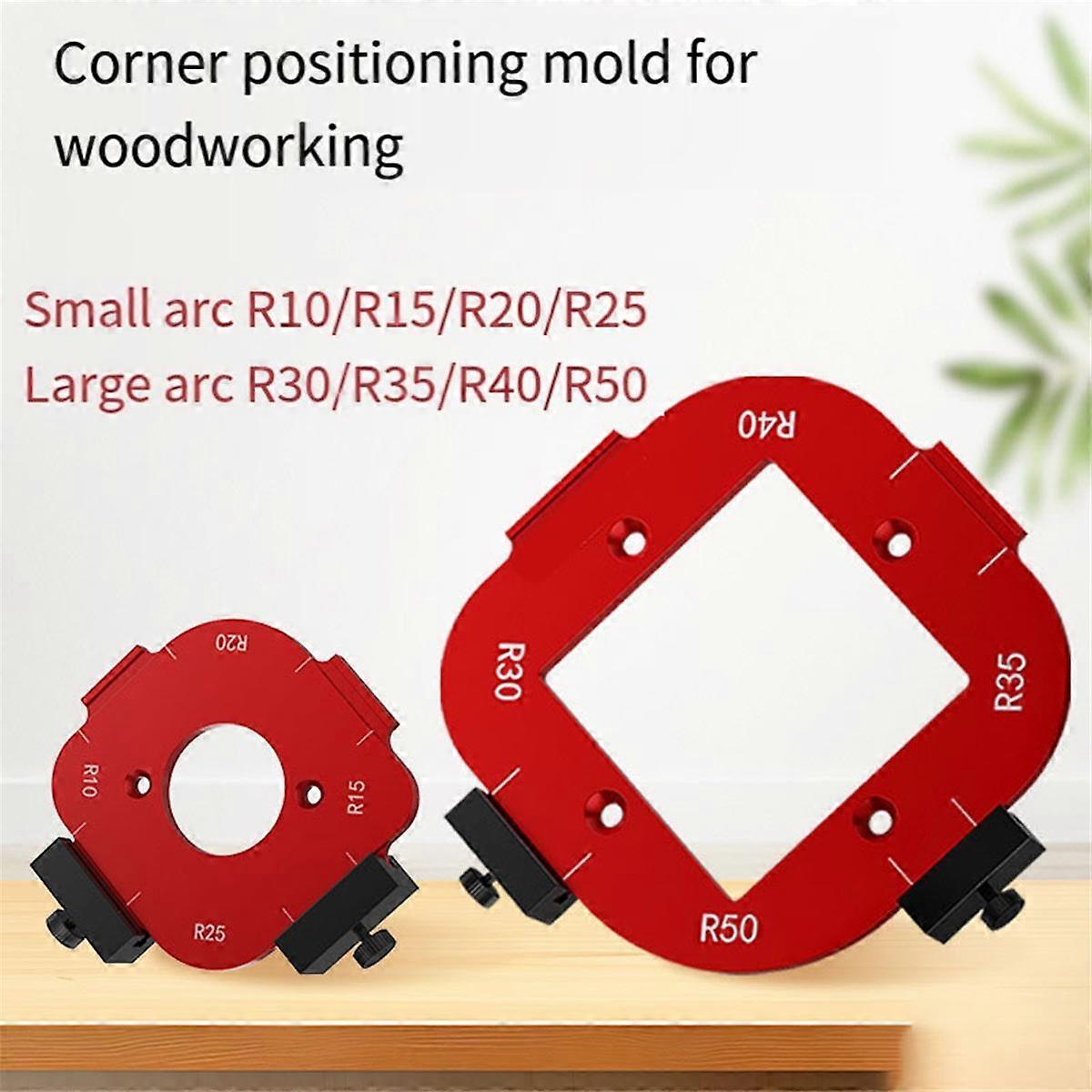 2PCS Woodworking Router Templates R10-R50 Radius Jig 4-In-1 Arc Angle ...