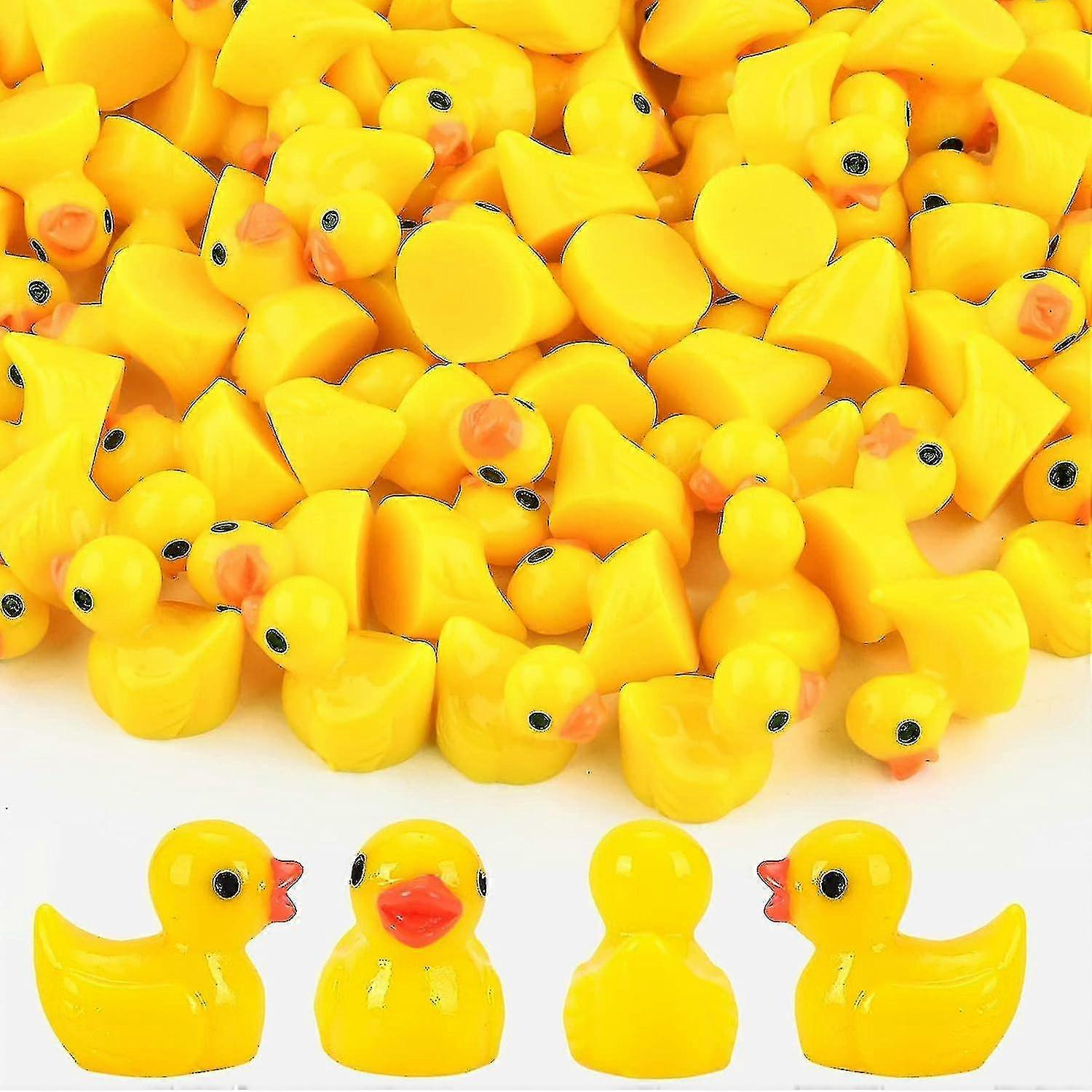 100 Ducks Mini Animal Figures, Tiny Ducks Resin Ducks Miniature, Mini ...