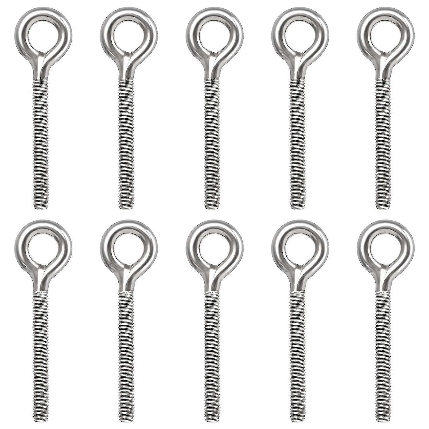 10 Pcs M8 Eyebolt, Stainless Steel Eyebolt M8 Anchor Bolt Ring Bolts ...