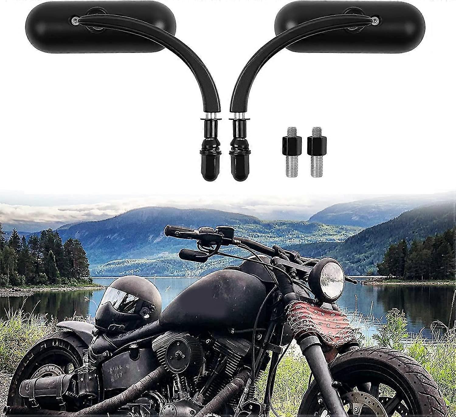 Chrome Motorcycle Round Sportster Mirrors Rear View Compatible With ...