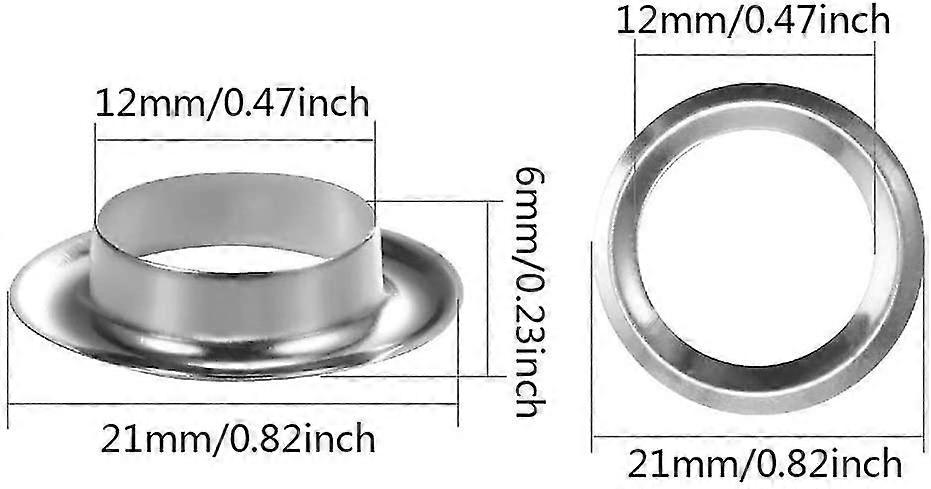 Grommet Eyelet Kit, 12 Mm Eyelet Kit Metal Tools Grommet Sets 100 Set ...