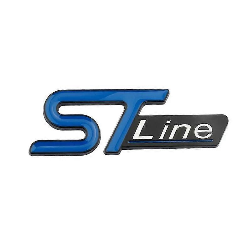 Metal ST Line Logo Car Front Grill Trunk Emblem For Ford Kuga MK3 MK2 ...