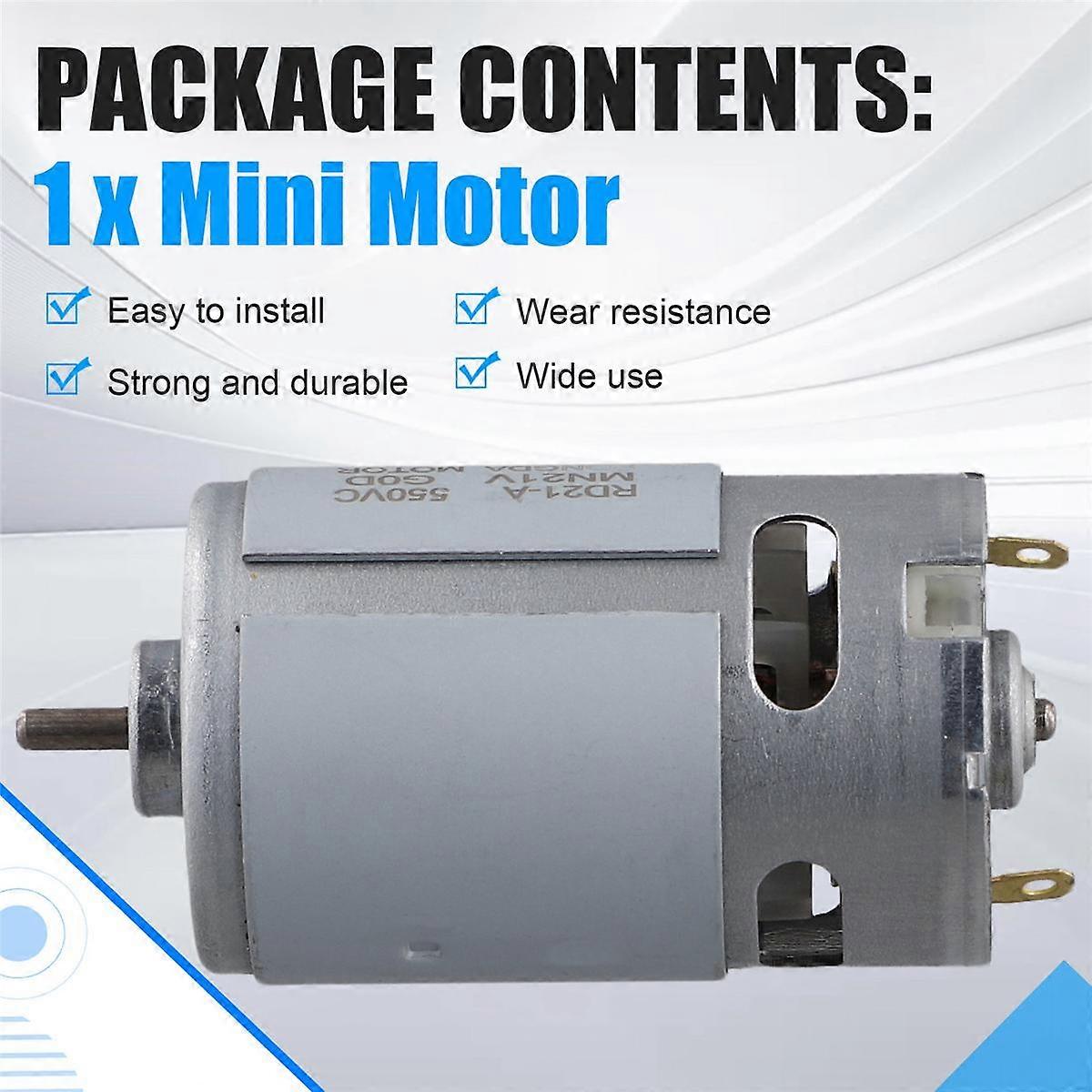 High-Speed 550 DC Motor 21V 21000RPM - Powerful Mini Motor for DIY ...