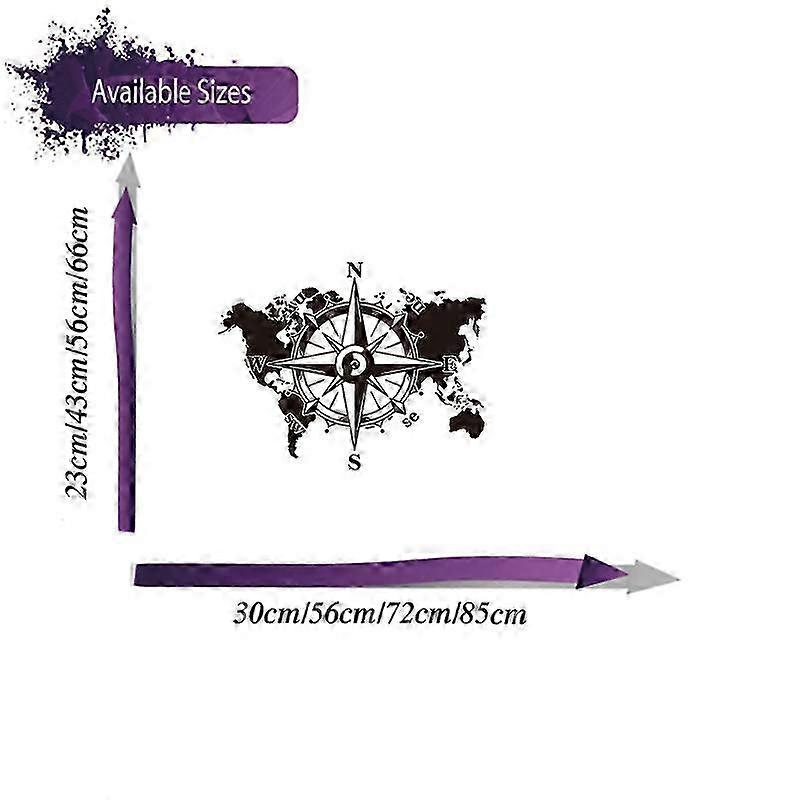 Compass World Map Caravan Car Sticker Decal Camper Rv Motorhome Off ...