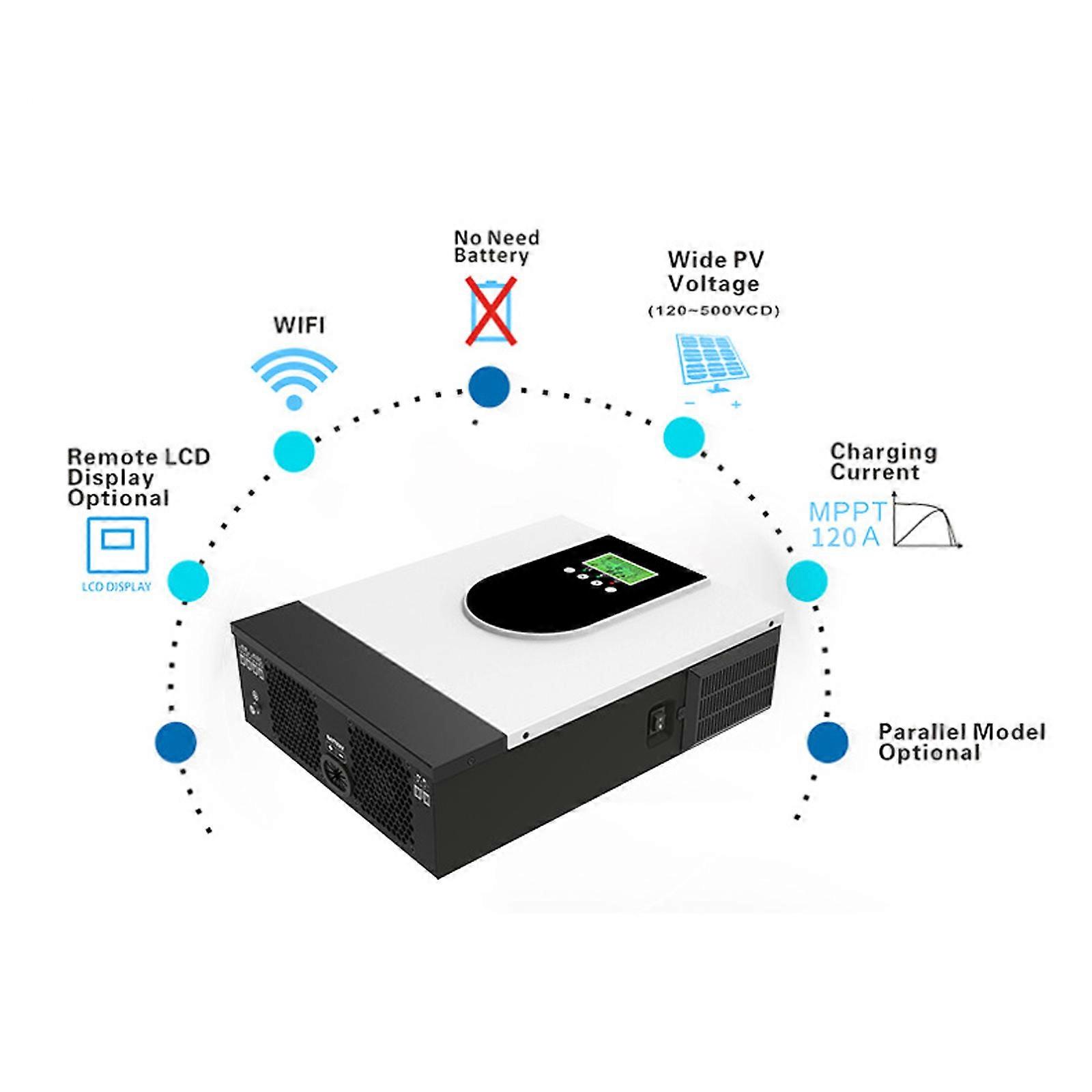 3000W Solar Off-Grid Controller MPPT DC24V to AC230V Inverter Pure Sine ...