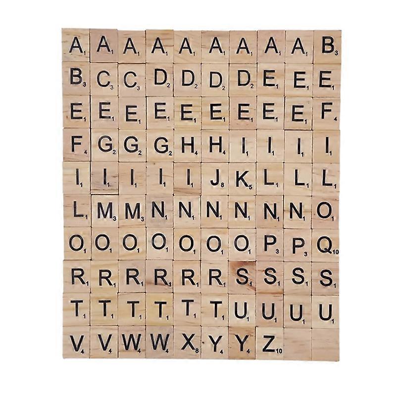 100PCS Scrabble Letters for Crafts Wood Scrabble Tiles DIY Wood Gift ...