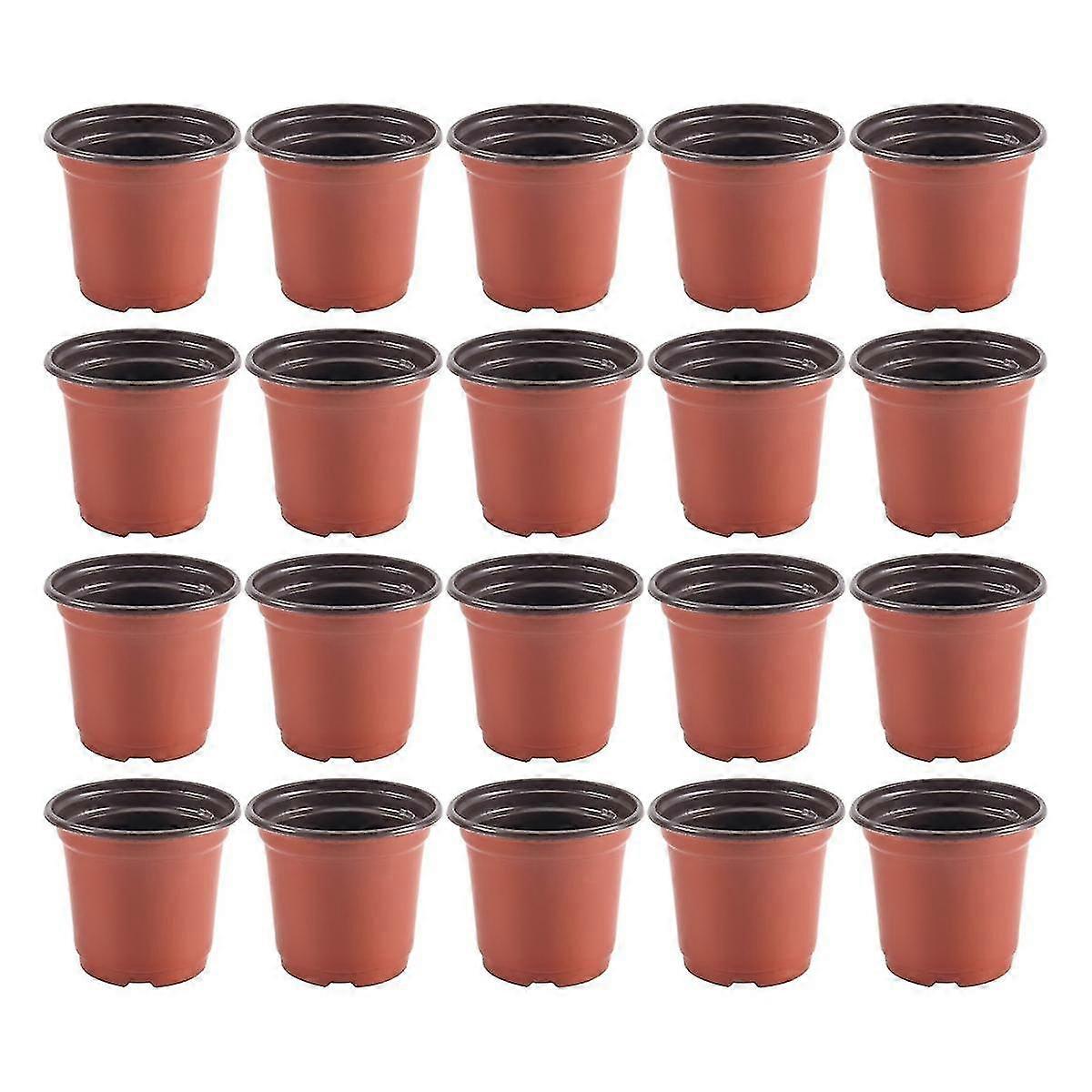 200pcs 4 Inch Plastic Flower Seedlings Nursery Supplies Planter Pot ...