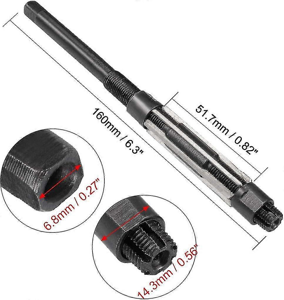 Adjustable Hand Reamer 13.75-15.25mm High Speed Steel H8 6 Straight ...