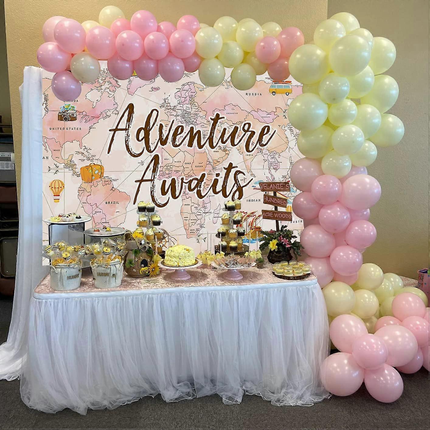 Adventure Awaits Backdrop 7x5FT Travel Themed Adventure Waiting Party ...