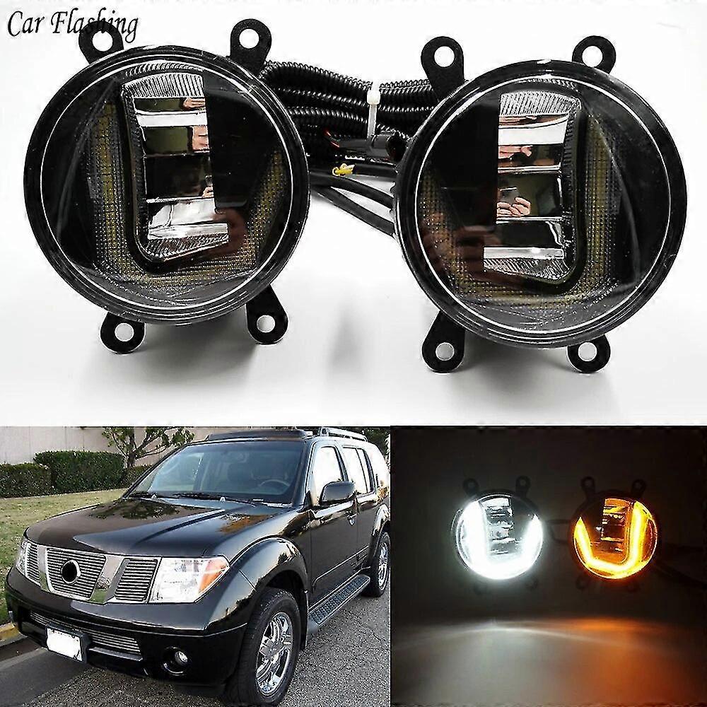 3-IN-1 Functions Auto LED DRL Daytime Running Light Car Projector Fog ...