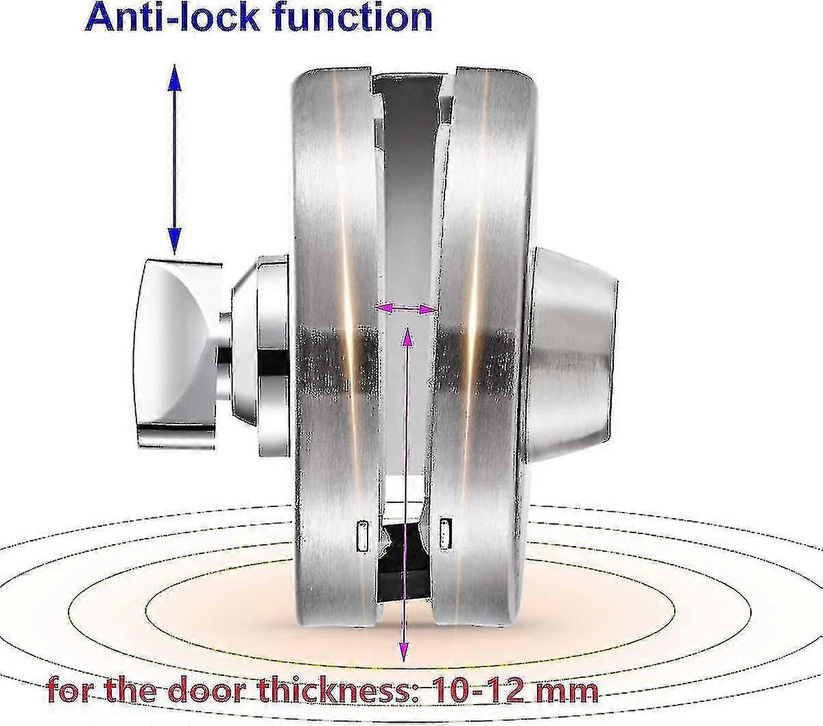 Qrity Stainless Steel Glass Door Lock Without Drilling Double Glass ...